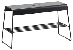 Černý kovový botník s lavicí A-Bench – Zone