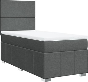 Box spring postel s matrací tmavě šedá 80 x 200 cm textil 3291489
