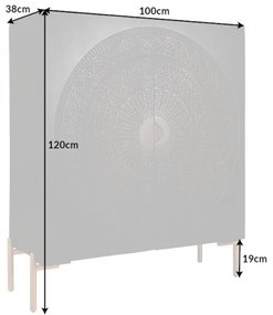 Designová komoda Fernanda 120 cm černé mango
