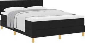 Postel s boxspringem s polštářem Černá 140 x 190 cm textil 3338995