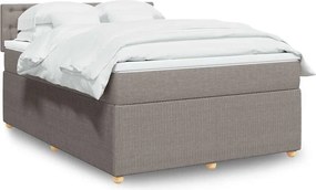 Box spring postel s matrací taupe 160x200 cm textil 3287525