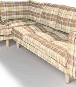 Potah na pohovku IKEA Norsborg rohová 5-místná barva béžová látka pletený vzor, vzorované