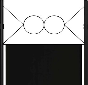 5dílný skládací paraván černý 200 x 180 cm 320710