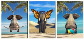 Malvis ® Obraz vtipný slon Velikost: 90x40 cm