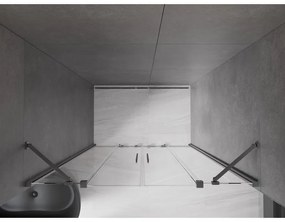 Mexen Velar Duo, posuvné dveře do otvoru 170x200 cm, 8mm čiré sklo, grafitová matná, 871-170-000-02-66