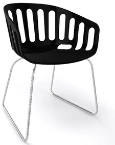GABER - Židle BASKET ST, černá/chrom