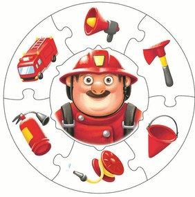 Puzzlika Naučné puzzle 21 dílů - Profese 2 (hasič, kuchař, kadeřnice)
