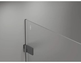 Mexen, Mexen Lunar-B Otočné pravé sprchové dveře 60 cm, transparentní, pistolový kov - 832-060-000-95-00-P
