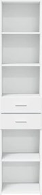 Skříň highboard bílá 40 x 42,5 x 185 cm kompozitní dřevo 3281441