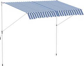 Clamové markýzy Outsunny s ručním křivkou, výškově nastavitelné kloubové rameno, odolné proti špíně, weather-resistant balkonové markýzy, 150 cm širo…