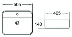 Keramické umyvadlo na desku Mexen Alba
