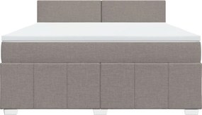 Box spring postel s matrací taupe 180x200 cm textil 3287144