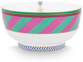 Pip Studio Pip Chique Stripes miska ∅15.5cm, růžovo-zelená (Pip Chique miska ∅15.5cm)