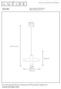 Lucide 03322/01/30 - Lustr na lanku SELIN 1xGU10/35W/230V černá