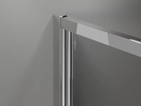Mexen Exo, dvoukřídlé sprchové dveře 80x200 cm, 6mm čiré sklo, chromový profil, 814-080-000-01-00