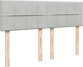 Box spring postel s matrací světle šedá 140x200 cm samet 3287758
