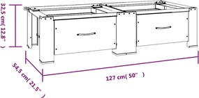 vidaXL Marketos Dvojitý podstavec pod pračku a sušičku se zásuvkami bílý