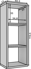 ADRK Furniture Regál Cleo I BS-CLE-I-S