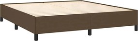 Box spring postel s matrací tmavě hnědá 180x200 cm textil 3128064
