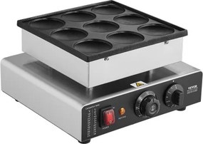 9PCS 76 mm Dutch Pancake Maker Komerční Dorayaki Baker 850 W nepřilnavý