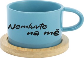NEMLUVTE NA MĚ - modrý hrníček makronka 200 ml