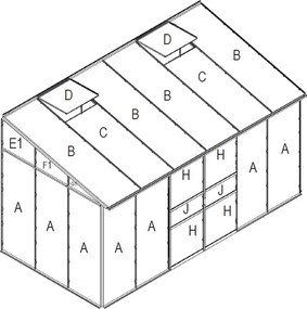 LANIT PLAST, s.r.o. náhradní prosklení pro skleník VITAVIA IDA 5200 PC 4 mm LG3081