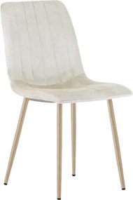 Béžová sametová židle LAVA CAMEL BEIGE