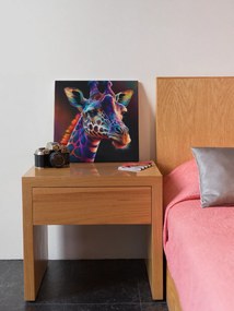 Obraz na plátně - barevná žirafa FeelHappy.cz Velikost obrazu: 100 x 100 cm