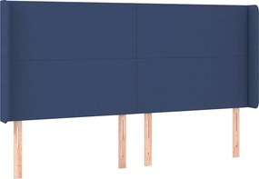 Box spring postel s matrací modrá 160x200 cm textil 3131847