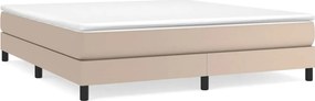 Box spring postel s matrací cappuccino 160x200 cm umělá kůže 3144272