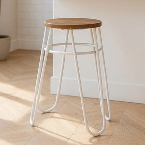 Šedá/v přírodní barvě stolička z jilmového dřeva District – Premier Housewares