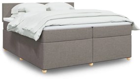Box spring postel s matrací taupe 200x200 cm textil 3286784