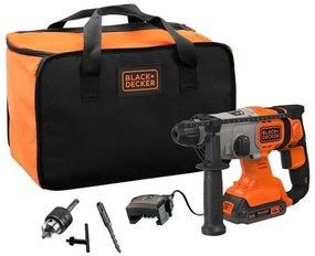 BLACK+DECKER - 18V AKU kombinované kladivo, 1x aku 2,0 Ah Li-Ion, nabíječka BCD900D1S-QW