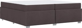 Rám postele s matrací Tmavě hnědá 200 x 200 cm textil 3399211