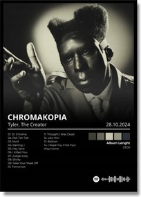 Plakát Tyler The Creator Chromakopia Dárek pro kluka, album v rámečku A3