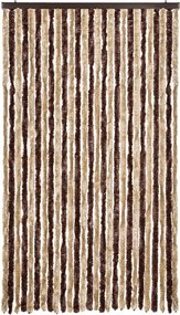 Závěs proti hmyzu béžový a světle hnědý 118x220 cm Chenille 315122