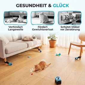 PawHut Automatická/dálkově ovládaná hračka pro kočky s nastavitelnou rychlostí a přizpůsobitelnými běhovými dráhami, černá