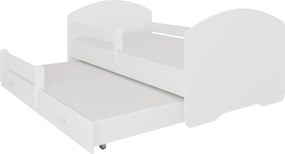 ADRK Furniture Dvojitá postel s bariérkou a matracemi PEPE II 160x80 CH-Pep-II- Bar- W-E084
