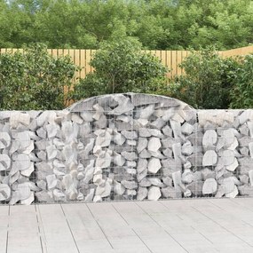 Klenuté gabionové koše 12ks 300x30x100/120cm pozinkované železo 3146531