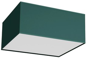 Stropní svítidlo Verde Square, 1x zelené textilní stínítko, (bílé plexisklo), (40 cm)