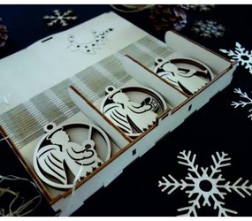Vánoční ozdoby ze dřeva a plastu, vánoční dekorace dřevěné, dřevěné doplňky PR0118-Christmas decorations