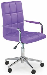 Otočná kancelářská židle s područkami Eko kůže Fialová MINOS