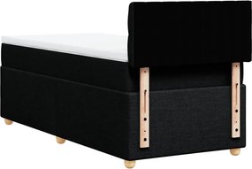 Box spring postel s matrací černá 90x190 cm textil 3286544