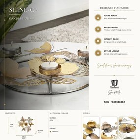 Kovový svícen Shiny 39 cm vícebarevný