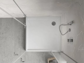 Mexen Flow+ čtvercová vanička 100 x 100 cm, bílý lesk - 46S101010H