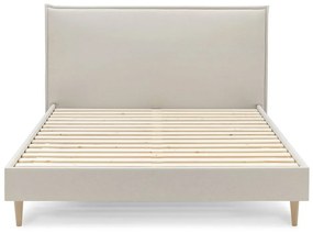 Béžová čalouněná dvoulůžková postel s roštem 180x200 cm Sary – Bobochic Paris