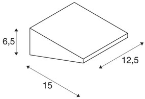 SLV 231315 Iperi, venkovní nástěnné svítidlo, LED 5W 4000K, antracid, IP44