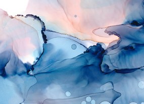 Malvis ® Tapeta modrá abstrakce malba Vel. (šířka x výška): 432 x 290 cm