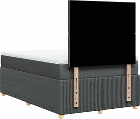 Box spring postel s matrací tmavě šedá 120x190 cm textil 3291989