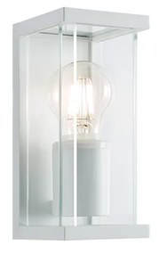 REDO Group 9106 Vitra, bílé nástěnné venkovní svítidlo 1xE27 max. 15W, výška 20cm, IP54